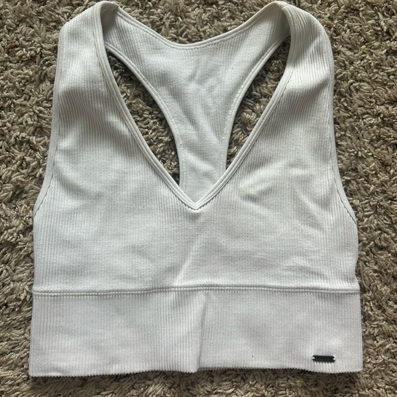 Gilly Hicks | Tops | Gilly Hicks White Ribbed Crop Top | Poshmark